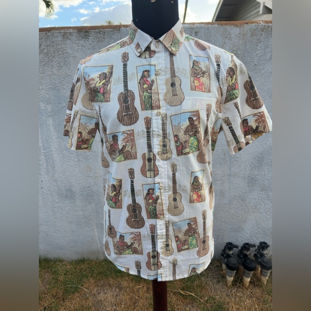 Preowned Reyn Spooner Tailored Fit Art Of Eddy Y Beig… - Gem